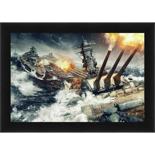 Плакат, постер на бумаге World Of Warships. Размер 60х84 см