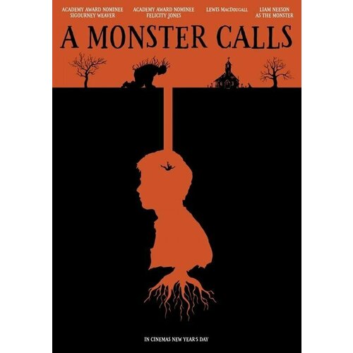Плакат, постер на бумаге Голос монстра (A Monster Calls), Хуан Антонио Байона. Размер 21 х 30 см