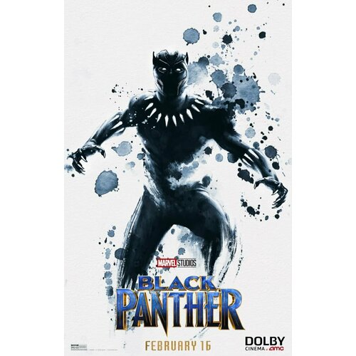 Плакат, постер на бумаге Черная Пантера (Black Panther, 2018г). Размер 42 х 60 см