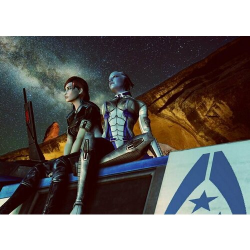 Плакат, постер на бумаге Mass Effect. Размер 30 х 42 см