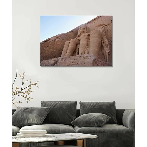 Картина/Картина на холсте для интерьера/Картина на стену/Картина для кухни/ - Египет/Храм Рамзеса II в Абу-Симбеле (5) 30х40