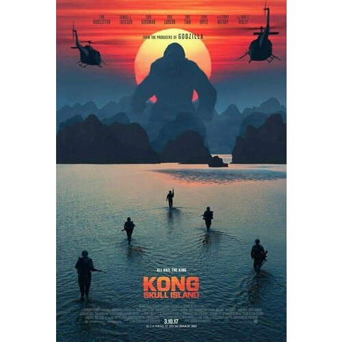 Плакат, постер на холсте Конг: Остров черепа (Kong Skull Island), Джордан Вот-Робертс. Размер 21 х 30 см