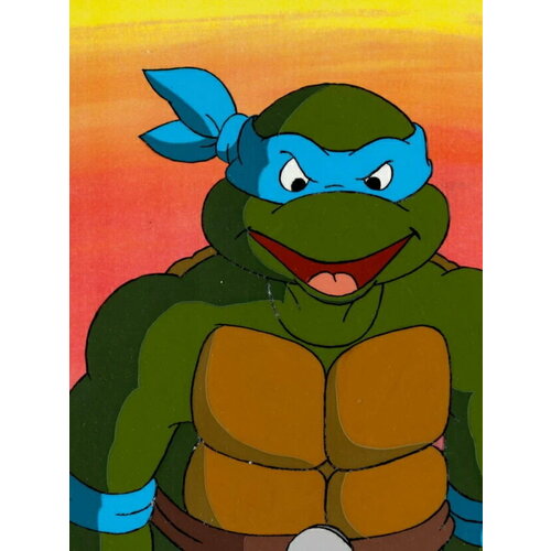 Плакат, постер на холсте Teenage Mutant Ninja Turtles: Leonardo/Черепашки ниндзя: Леонардо/комиксы/мультфильмы. Размер 30 х 42 см