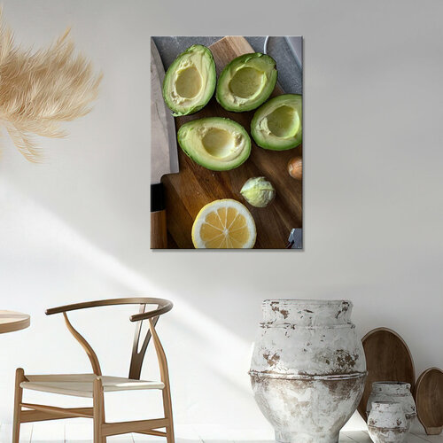 Картина/Картина на холсте для интерьера/Картина на стену/Картина для кухни/ - Авокадо лимон 60х80