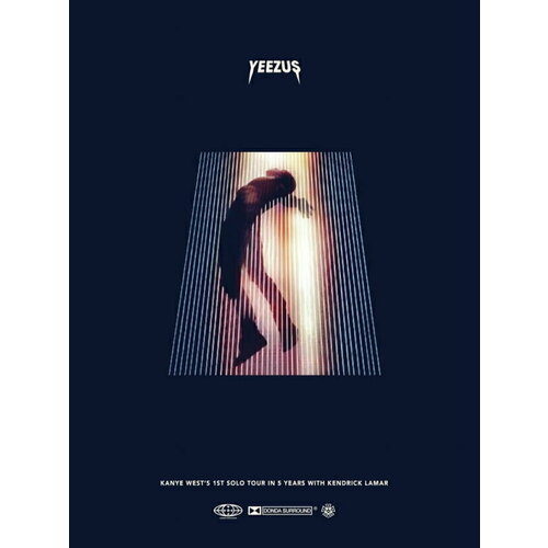 Плакат, постер на холсте Kanye West: Yeezus/Канье Уэст/музыкальные/поп исполнитель/артист/поп-звезда/группа. Размер 30 х 42 см