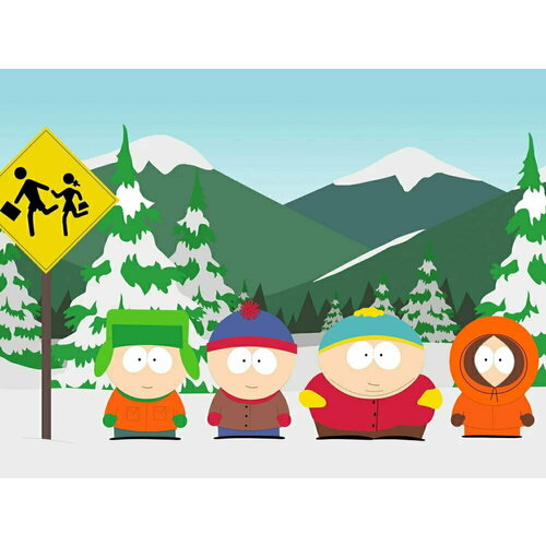 Плакат, постер на холсте South Park/Южный Парк/комиксы/мультфильмы. Размер 60 х 84 см