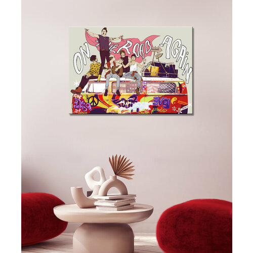 Картина/Картина на холсте для интерьера/Картина на стену/Картина для кухни/ - One Direction автобус 20х30