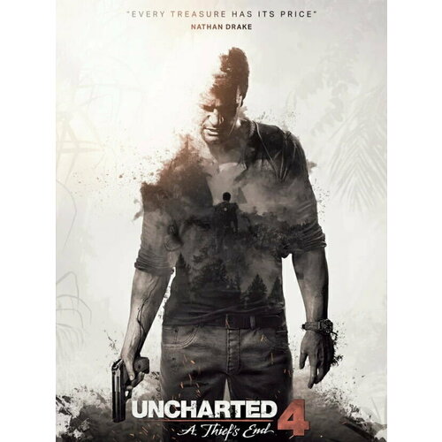 Плакат, постер на холсте Uncharted 4/игровые/игра/компьютерные герои персонажи. Размер 42 х 60 см