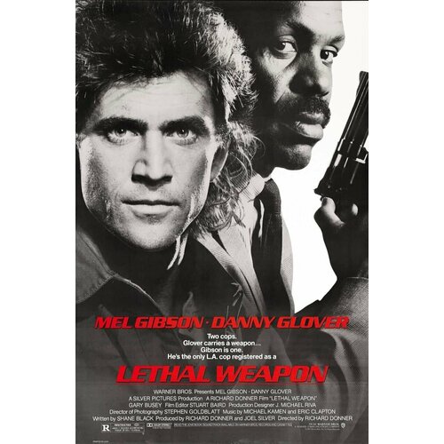 Плакат, постер на холсте Смертельное оружие (Lethal Weapon, 1987г). Размер 60 х 84 см