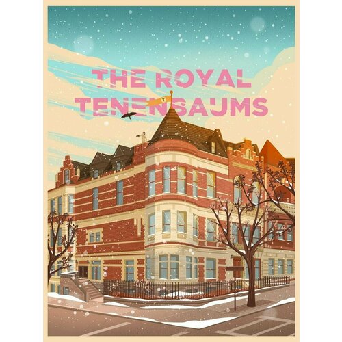 Плакат, постер на бумаге Семейка Тененбаум (The Royal Tenenbaums, 2001г). Размер 30 х 42 см