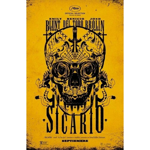 Плакат, постер на холсте Убийца (Sicario), Дени Вильнёв. Размер 42 х 60 см