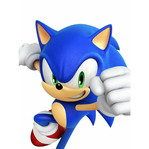 Плакат, постер на бумаге Sonic/Соник/игровые/игра/компьютерные герои персонажи. Размер 30 х 42 см
