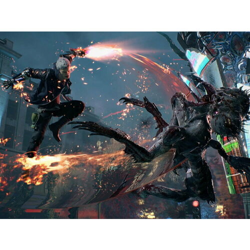 Плакат, постер на холсте Devil May Cry 5/игровые/игра/компьютерные герои персонажи. Размер 21 х 30 см