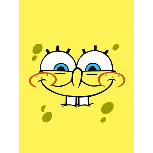 Плакат, постер на холсте SpongeBob/Губка Боб/комиксы/мультфильмы. Размер 42 х 60 см