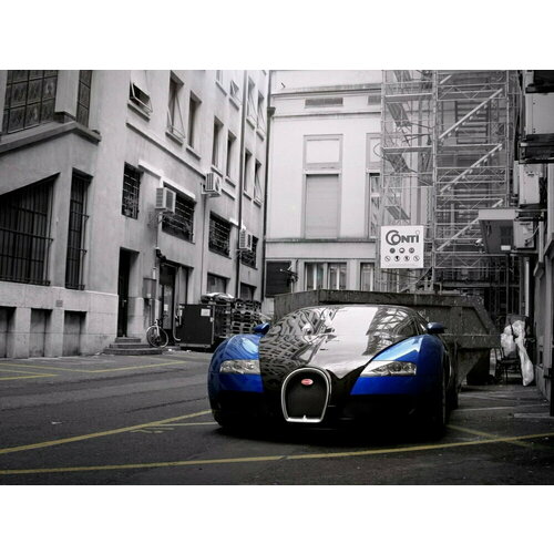 Плакат, постер на холсте Bugatti/Бугатти/авто/автомобиль/машина. Размер 30 х 42 см