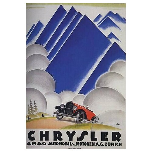 Плакат, постер на холсте Chrysler 1920 s-Крайслер 1920х. Размер 30 х 42 см