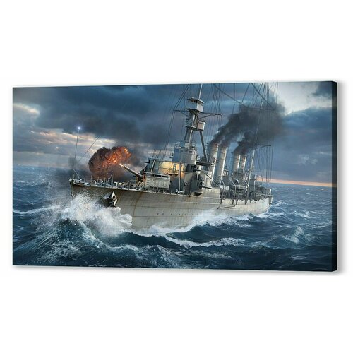 Плакат, постер на бумаге world of warships, wargaming net, ship. Размер 21 х 30 см