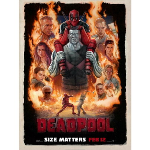 Плакат, постер на бумаге X-men Deadpool/Люди Икс и Дэдпул/искусство/арт/абстракция/творчество. Размер 60 х 84 см