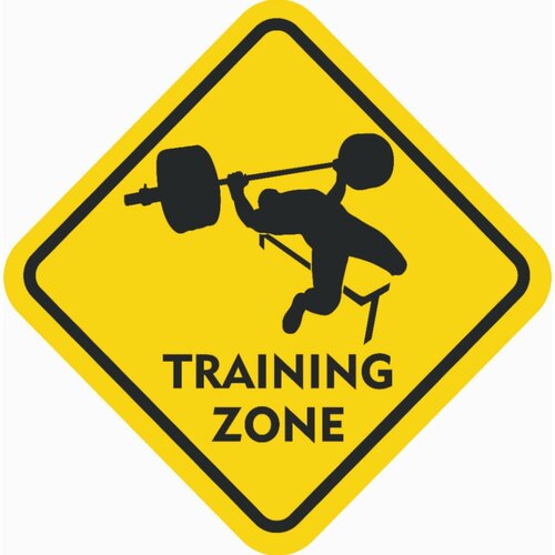Знак декоративный (постер) "Training zone" 32х32 см, пластик