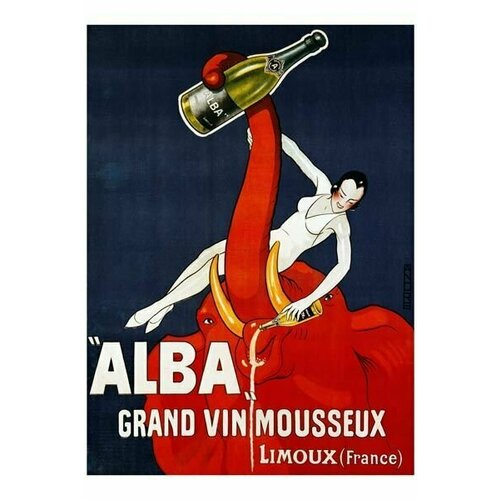 Плакат, постер на холсте иностранный Alba Grand Vin Mousseux. Размер 60 х 84 см