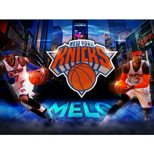 Плакат, постер на холсте New York Knicks/спорт. Размер 30 х 42 см