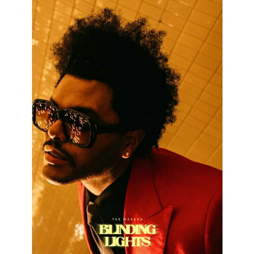 Плакат, постер на бумаге The Weeknd-Blinding Lights/Викенд/музыкальные/поп исполнитель/артист/поп-звезда/группа. Размер 21 х 30 см