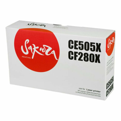 Комплект 5 штук, Картридж лазерный универсальный Sakura CE505X/CF280X чер. для HP