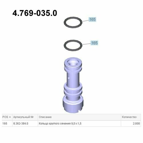 Сопловая вставка Karcher в сборе (4.769-035.0)