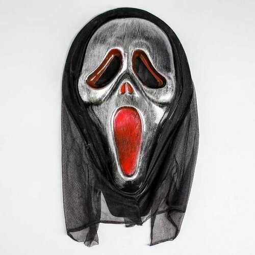 Карнавальная маска «Крик», цвет серебряный (комплект из 13 шт)