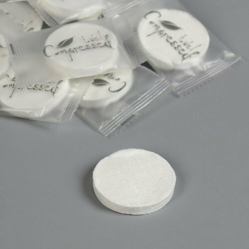 Прессованные салфетки в таблетках, универсальные, 20 шт, 21 × 15 см, цвет белый (комплект из 5 шт)