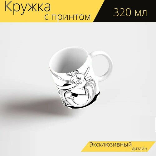 Кружка с рисунком, принтом "Ретро день благодарения, турция, готовить" 320 мл.