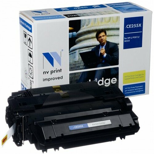 CE255X NV Print совместимый черный тонер-картридж для HP LaserJet M521/ M525/ P3010/ P3015 (12 500ст