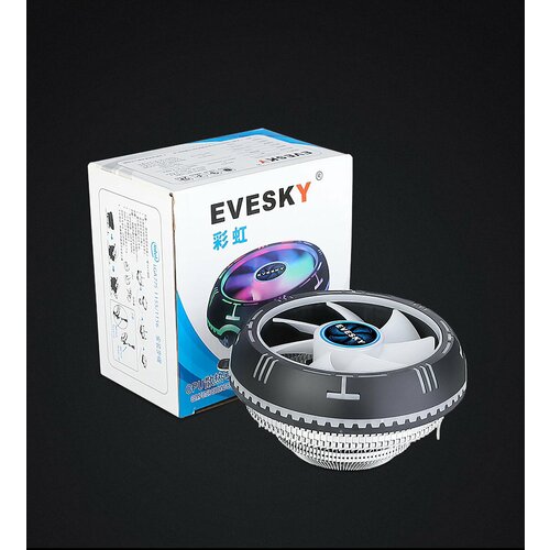 Кулер для процессоров Evesky UFO с RGB подсветкой