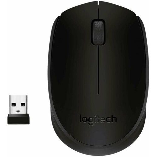 Мышь беспроводная Logitech M171 Black (черная, оптическая, 1000dpi, 2.4 GHz/USB-ресивер) (арт. 910-004643, M/N: M-R0060 / C-U0010)