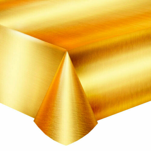 Скатерть фольгированная "Делюкс" Золото, 2,74*1,37 м, 1шт в упаковке