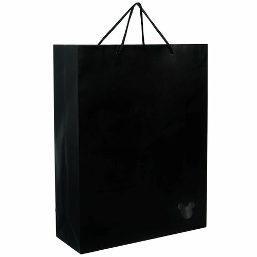 Пакет ламинированный вертикальный, чёрный, Микки Маус, 31х40х11,5 см