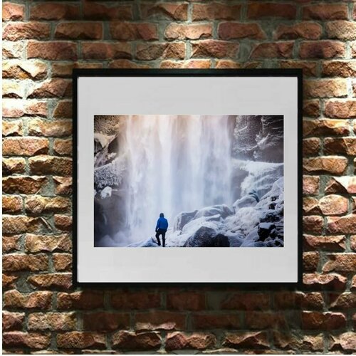 Постер "Ледяной водопад" Cool Eshe из коллекции "Природа", плакат А4