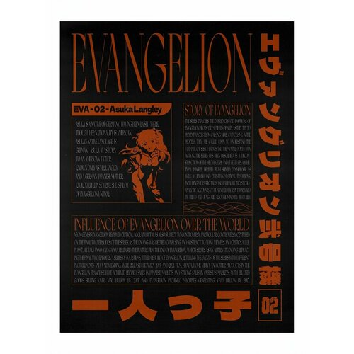 Постер Евангелион 30х40 см