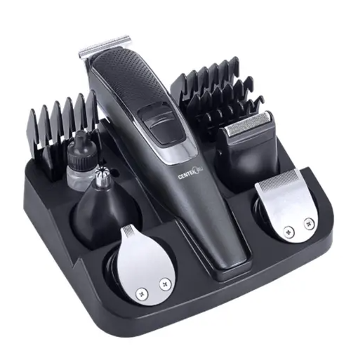 Машинка для стрижки волос Centek-2137 Black (5в1: микротриммер, бритва, стайлер, триммер для носа)