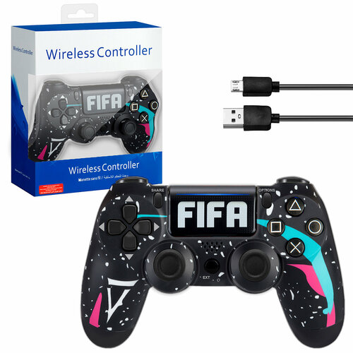 Беспроводной джойстик (геймпад) для PS4, FIFA Черный / Bluetooth №1