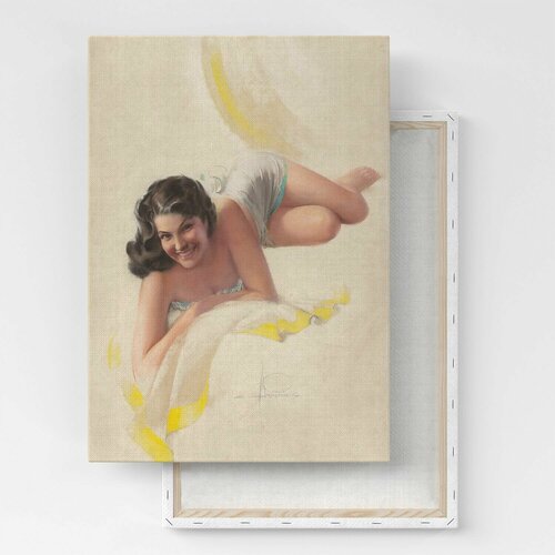 Картина на холсте, репродукция / Пин-ап / Рольф Армстронг - Bathing Beauty / Размер 40 x 53 см