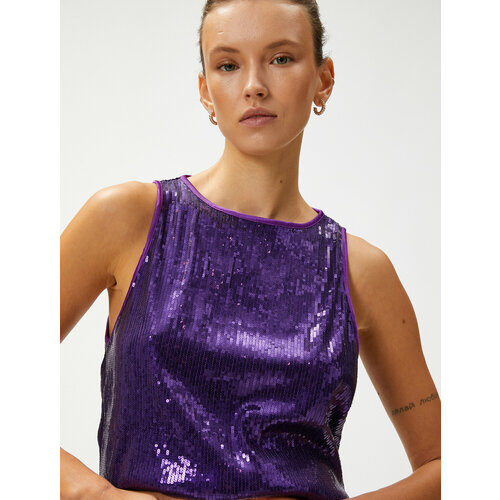 Блуза KOTON, размер L, фиолетовый