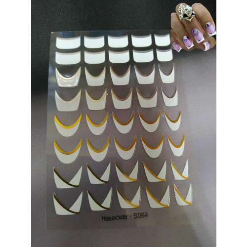 Наклейки/слайды/фольгированные водные наклейки для дизайна ногтей S064