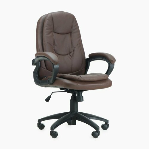 Кресло руководителя Клик мебель 6066, коричневое