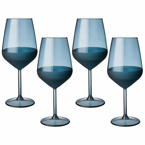 Набор бокалов для вина из 4 штук mat & shiny blue 490мл KSG-312-136