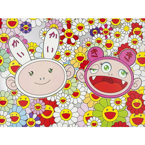 Плакат, постер на холсте Takashi Murakami/Такаси Мураками/искусство/арт/абстракция/творчество. Размер 21 х 30 см