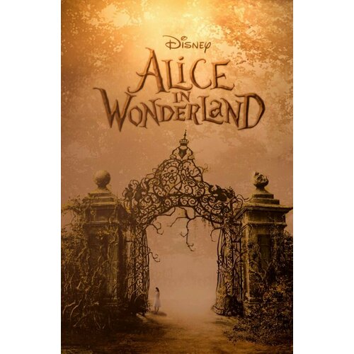 Плакат, постер на холсте Aliсe in wonderland/Алиса в стране чудес/. Размер 60 х 84 см