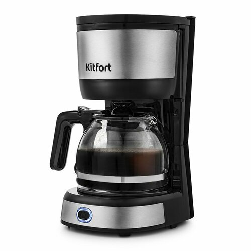 Кофеварка Kitfort КТ-730 Silver/black (750Вт,0.6л, капельная, тип кофе: молотый)