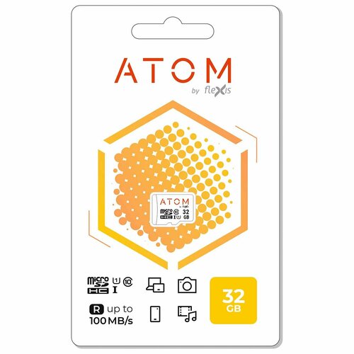 Карта памяти MicroSD Atom microSDHC 32GB UHS-1 U1 (AMSDU1/32GB)