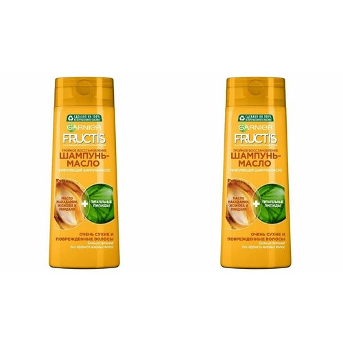 Шампунь-масло, Garnier, Fructis, тройное восстановление, 400 мл, 2 шт